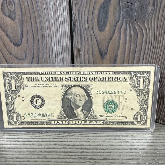 Design | Error Misaligned Serial Number 1 Dollar Bill 1981 | Poshmark